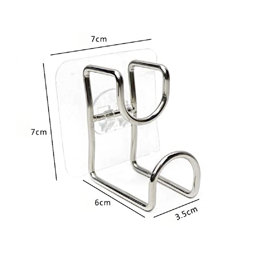 InfantLY Bright Wall Mounted Washbasin Hook Hair Dryer Holder , Heavy Duty Strong Self-Adhesive Waterproof Reusable Robe&Towel Hooks Sticky Hanger Multi-Purpose Hook Kitchen Washroom Bathroom (007)
