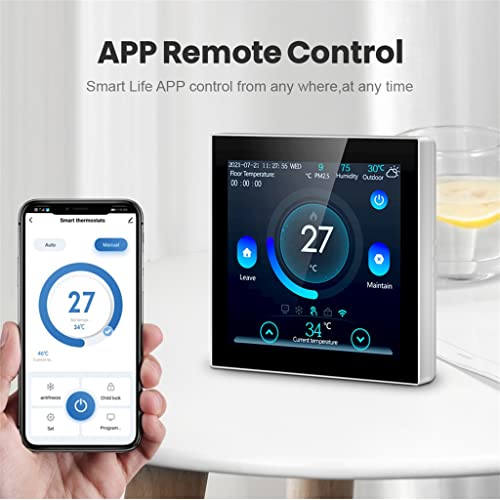 LNYHLXS Smart Floor Thermostat,Tuya Electric/Water Heating Temperature Controller Home(Water Heating)