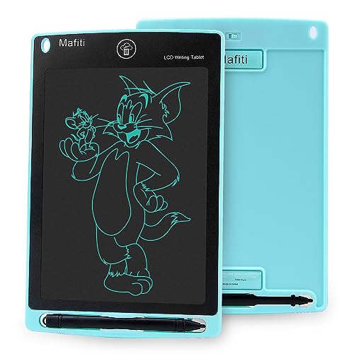 Mafiti LCD Writing Tablet 8.5 Inch Electronic Writing Drawing Pads Portable Doodle Board Gifts for Kids Office Memo Home Whiteboard Cyan