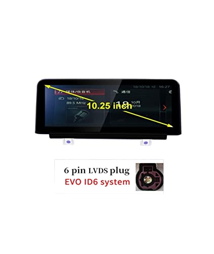 KIFRAL Car Multimedia Player, Qualcomm 8Core APPL-e Ca-rplay Compatible with Bm-w 18 19 20 EVO ID6 X1 F48 Multimedia Screen Navigation Intelligent System Car Video Player (Color : 10.25inch 8G 128G)
