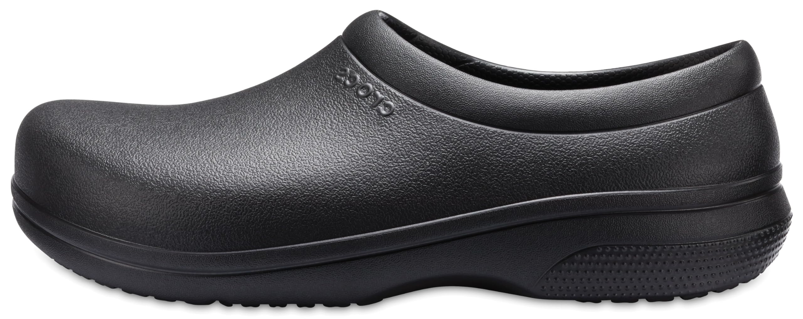 Crocs Unisex Men's and Women's On The Clock Clog | Slip Resistant Work Shoes, Black, 11 US Men/ 13 US Women