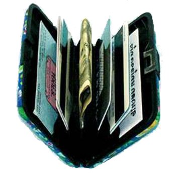 RFID Secure Armored Wallet - Wings, Hummingbird with Purple Flowers