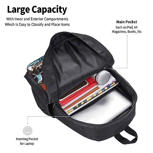 NEWCREATEES Laptop Backpacks Mike Boxer Tyson Unisex Backpack Multipurpose Double Shoulder Bag for Travle Camping Hiking Work Gifts