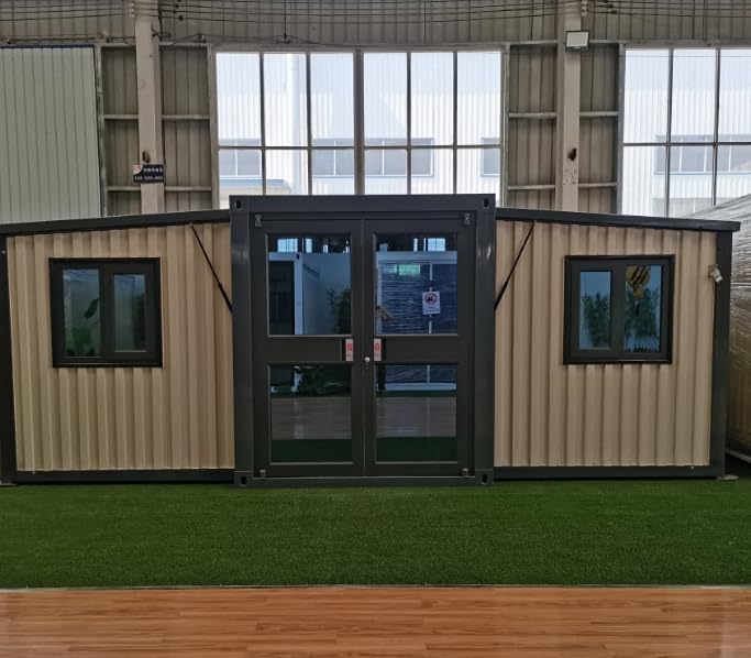 Generic Portable Prefabricated Mobile House 20ft(5.90Lx2.48Wx6.30H) meters with 1Bedrrom 1Batheoom Kitchen are Living Area with Doors Windows and Electric Distribution