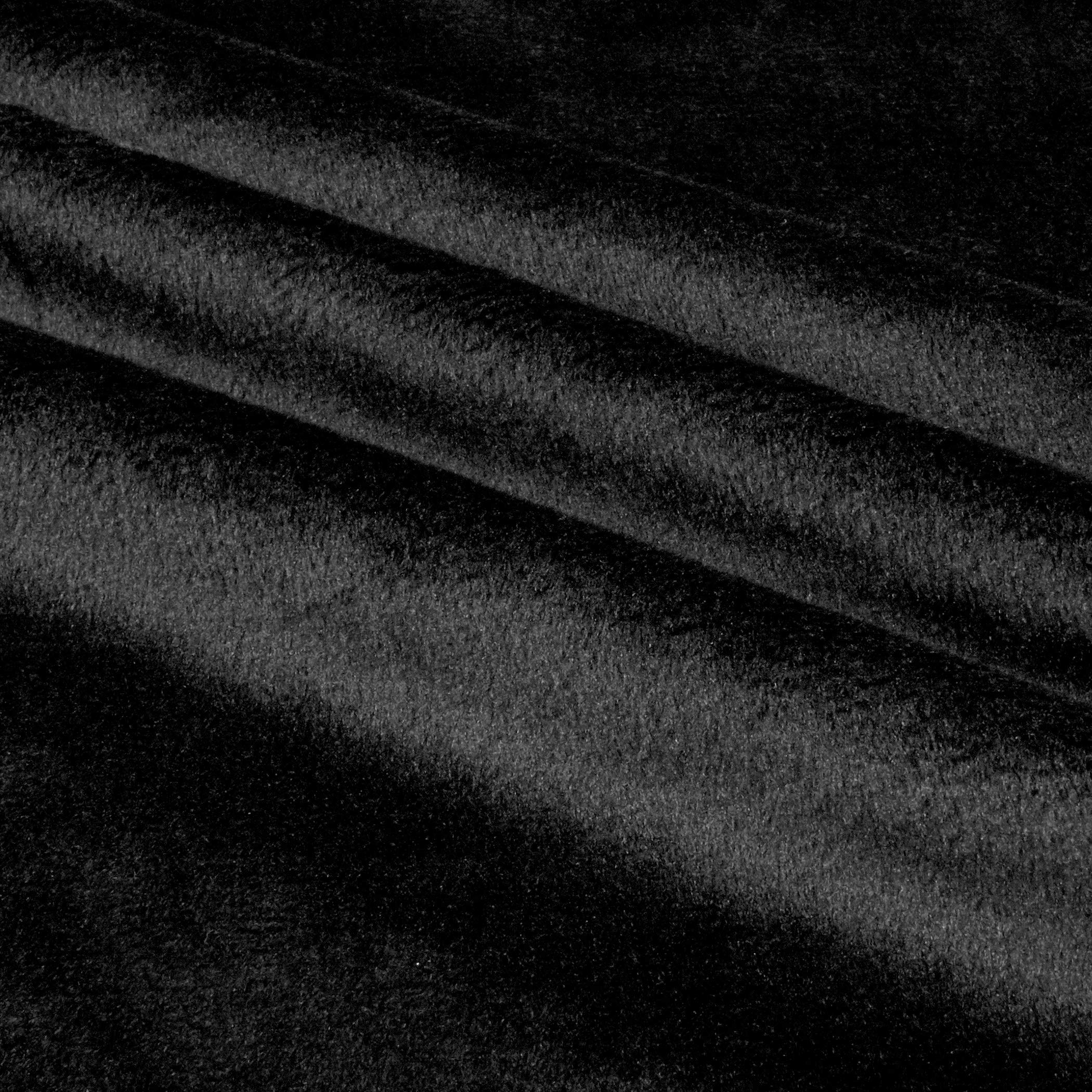 Solid Minky Plush Black, Fabric by the Yard