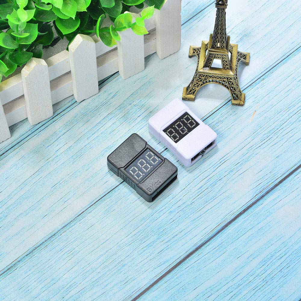 Comimark 2Pcs BX100 1-8S Lipo Li-ion Battery Voltage Tester Monitor Low-Voltage Buzzer Alarm