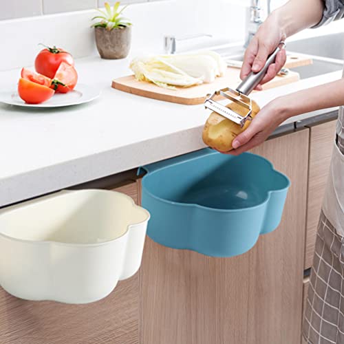 Hemoton Kitchen Trash can Car Trash Cans Under Sink Cabinet Door Waste Bin Cloud Shape Wall Mounted Garbage Can for Cabinet Car Bedroom Bathroom Kitchen Office Automotive Garbage Cans