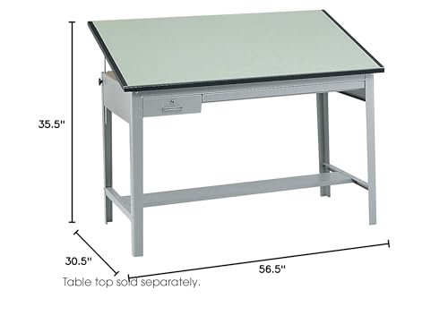 Safco Products 3962GR Precision Drafting Table Base for Use with 3952, 3953 Table Top, Sold Separately, Gray