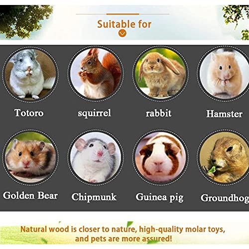 KYHSOM 5 Pcs Wooden Hamster Suspension Bridge,Bendable Climbing Ladder Pet Swing Toy Hideout with Natural Chew Balls for Mouse Chipmunk Guinea Pig Chinchilla and Other Small Animals