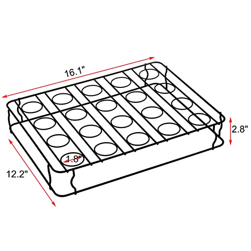 Hiceeden 20 Holes Ice Cream Cone Stand, Non-Stick Cupcake Cone Baking Rack, Metal Ice Cream Holder Cupcakes Pastry Tray for Baking, Cooling, Displaying, Serving Treats