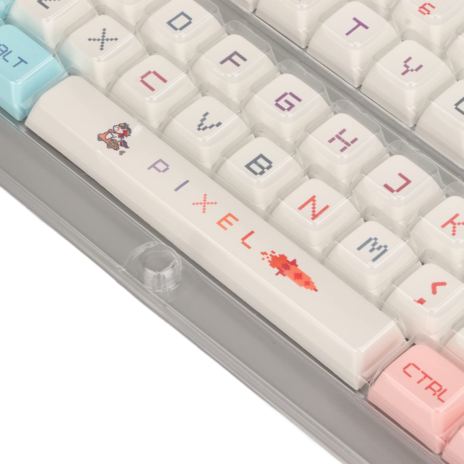 Gugxiom 125 Key Key Covers, PBT Key Covers for Mechanical Gaming Keyboard, DIY XDA Key Covers, Cute Pixel Wars Themed Key Covers, for 61/64/68/72/82/84/87/104/108 Keyboards