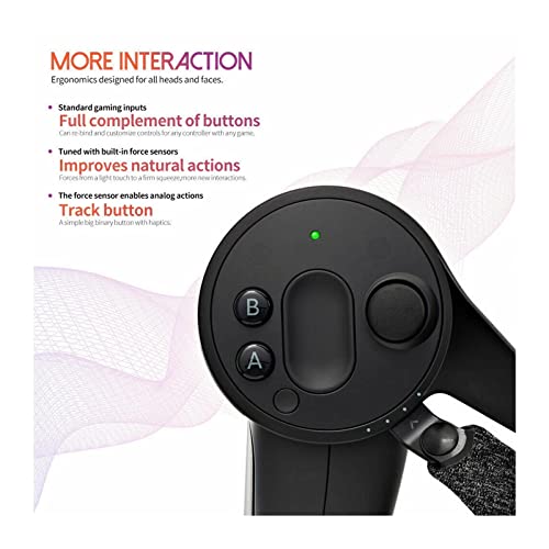 Full VR Kit Headset, Base Stations Controllers Steam VR Games Handle Compatible with HTC Vive/Vive Pro for Valve Index Knuckles ( Color : 5m add 0.9m Cable )