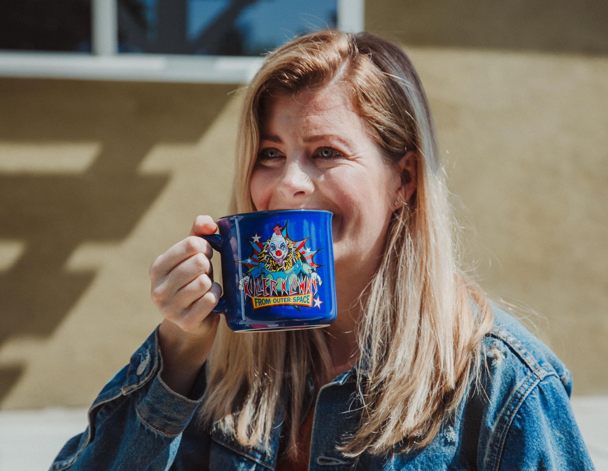 Killer Klowns From Outer Space Jojo Ceramic Camper Mug | Large Coffee Cup For Tea, Espresso, Cocoa | Holds 20 Ounces