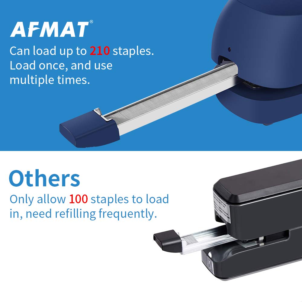 Electric Stapler, Automatic Stapler, Electric Stapler Desktop, AC or Battery Powered Heavy Duty Stapler for Desk, with Reload Reminder & Release Button, 25 Sheets Capacity, Blue