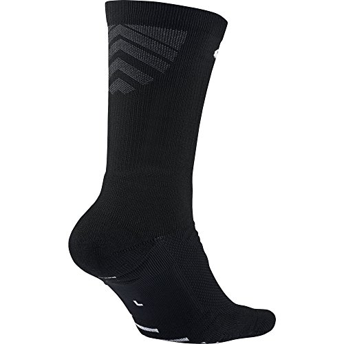 NIKE Unisex Vapor Crew Socks (1 Pair), Black/White, Large