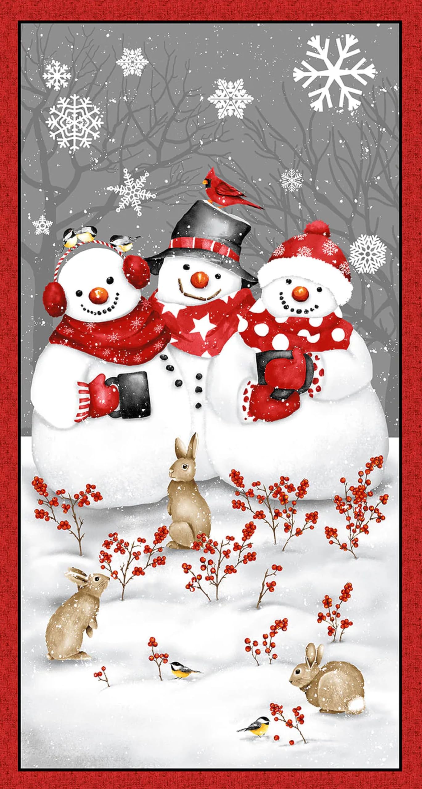 Generic Snow Crew 24""x42"" 1296P-89 by Barb Tourtillotte from Henry Glass by The panel