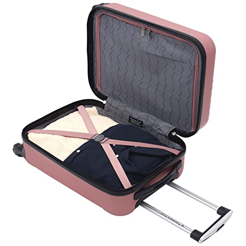 Travelers Club Cosmo Hardside Spinner Luggage, Rose Gold, Carry-On 20-Inch