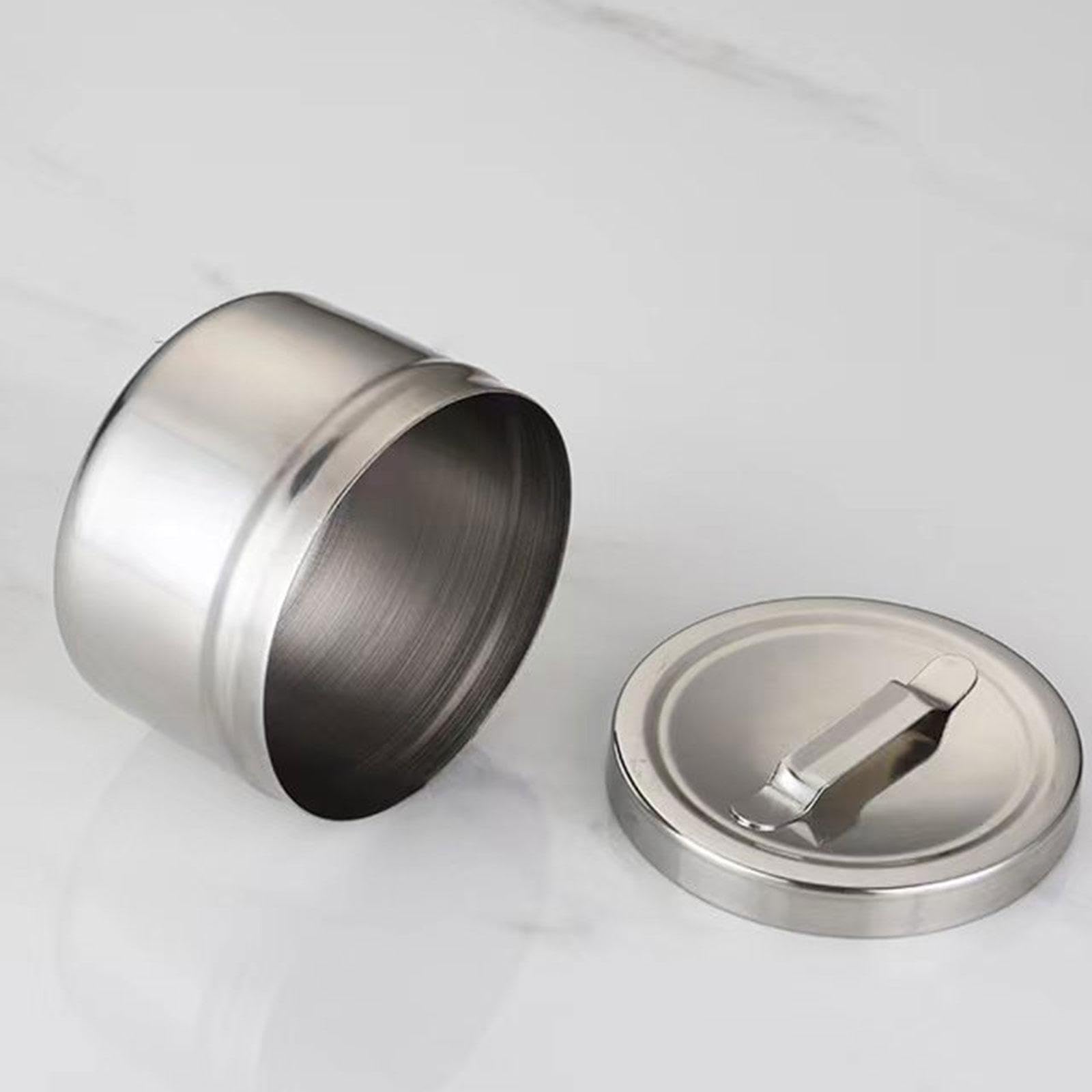 Generic Stainless Steel Medical Ointment Jar Apothecary Jar Cotton Balls Dispenser, 7.5cmx5cm, Silver