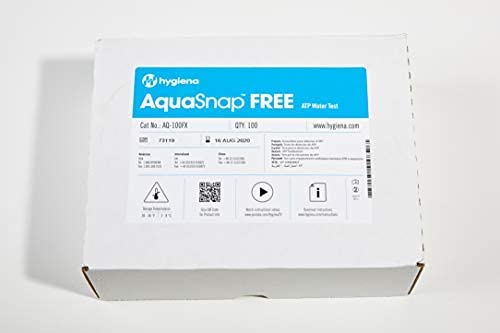 Hygiena Bio Shield Tech Aquasnap Free ATP Test Devices - AQ-100FX, Water ATP Testing Kits for Free ATP, Water Cooling Towers, Used Luminometers (100 Per Box)