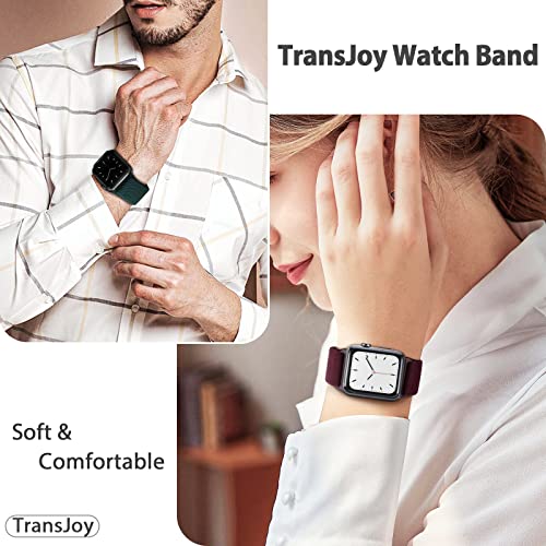 TransJoy 6 Pack Nylon Stretchy Compatible for Apple Watch Band 38mm 40mm 41mm 42mm 44mm 45mm Women Men, Cloth Elastic Wristbands Solo Loop Band for iWatch Series 8 SE 7 6 3 4 5(Black,41MM)
