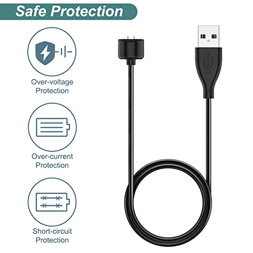 Kissmart Charger for Amazfit Band 5, Xiaomi Mi Band 7/6/5, Replacement USB Magnetic Charging Cable Cord Accessories for Mi Band 7/6/5, Amazfit Band 5 Fitness Tracker [2Pack - 1.6ft/50cm]