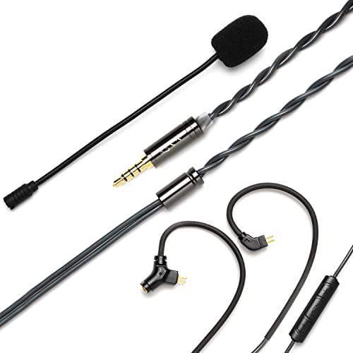 HiFiGo Kinera Celest RUYI Earphone IEMs Cable with Boom Mic for Gaming, Live Streaming, with 3.5mm Plug (0.78 2Pin)