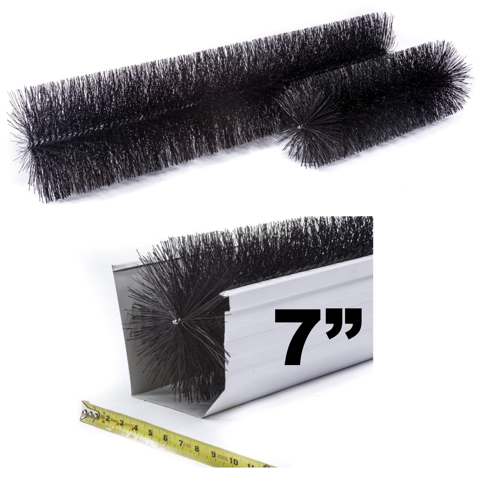 Commercial Gutter Filters - Sizing Samples for Large Metal Building Gutters - 3 Brush Diameters - 8", 6.5", 5.25"