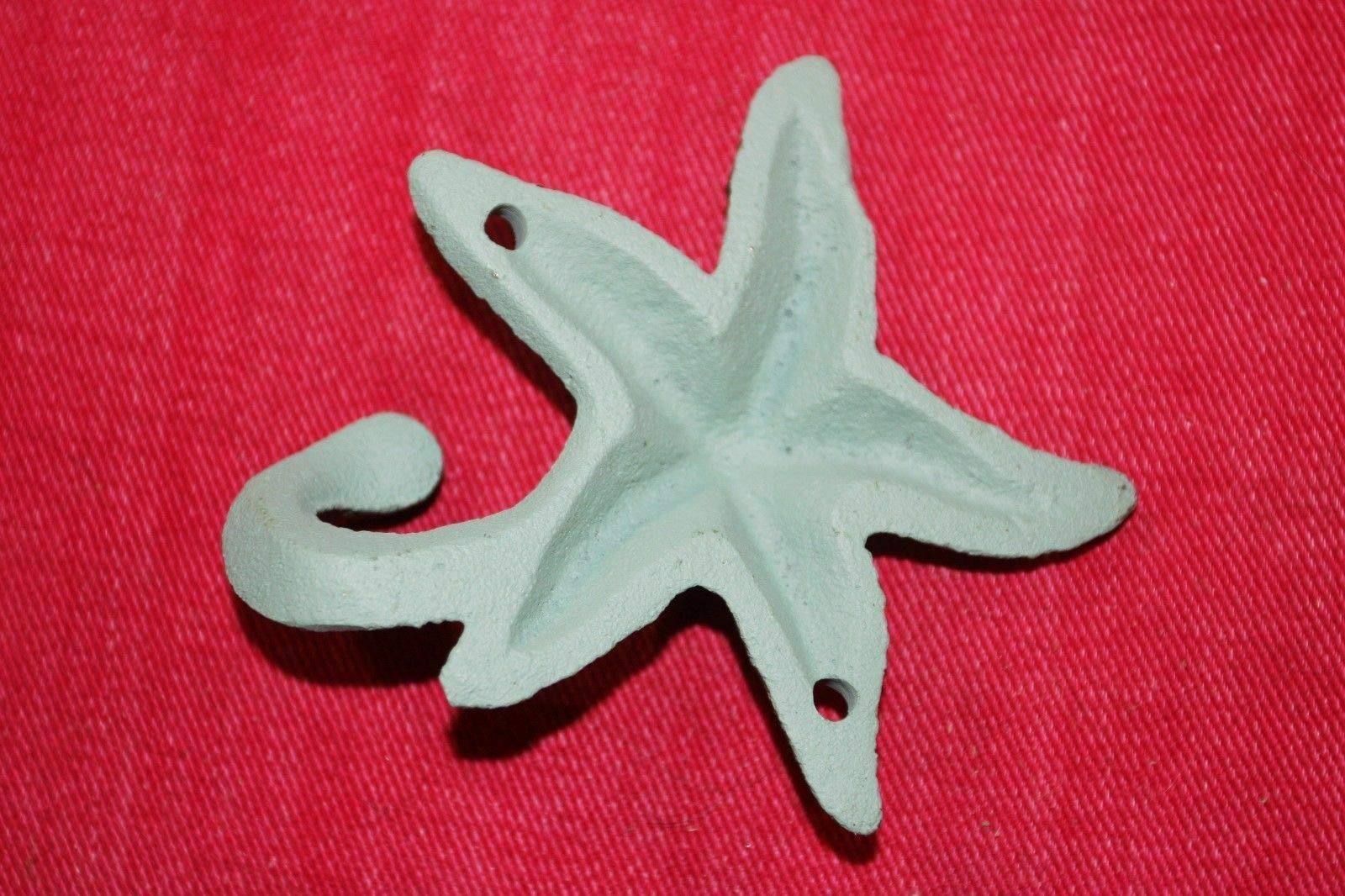 Southern Metal Vintage Style Starfish Wall Hooks | Coat Hooks | 3-D Cast Iron, Pack of 2 N-24