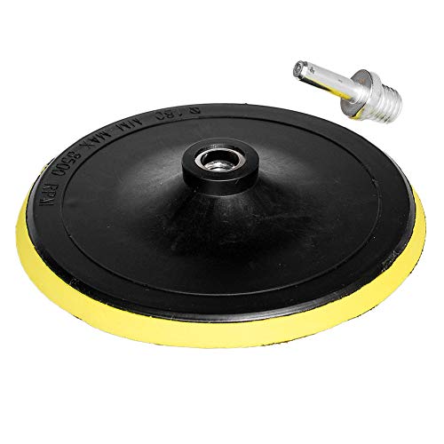 HIFROM 7-Inch/180mm Hook & Loop Backing Pad Orbital Sander Polisher Sanding Pad M14 Drill Adapter