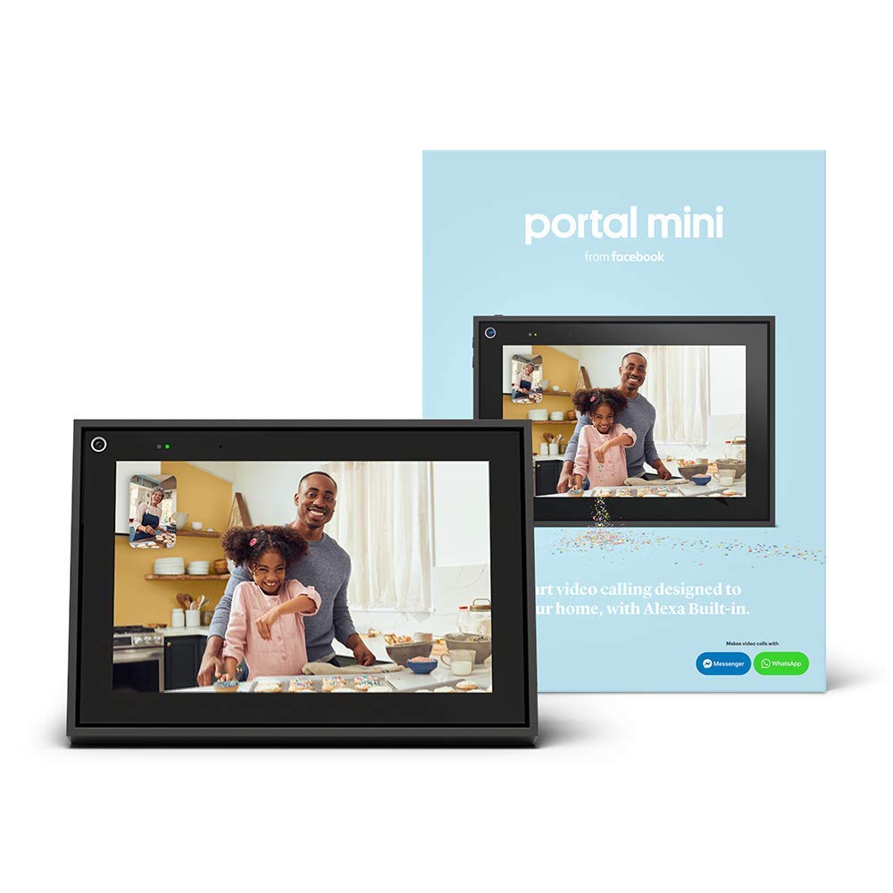 Facebook Portal Mini Smart Video Calling 8" Touch Screen Display with Alexa, Black (Renewed)