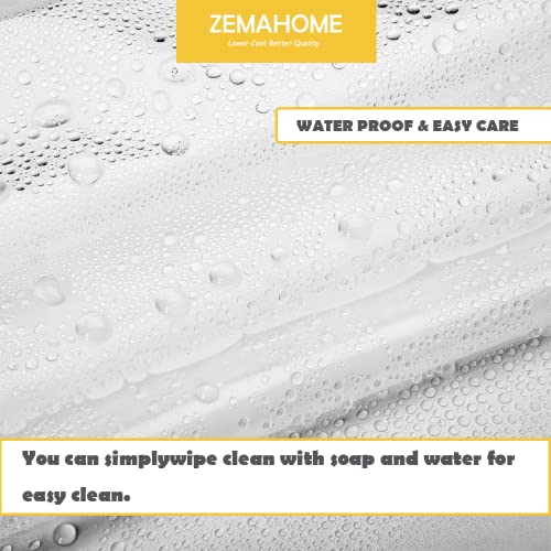 ZEMAHOME 72" x 66" Short PEVA Plastic Shower Curtain Liner - 1 Pack Premium Light Weight Clear Bathroom Shower Showroom Curtain Liner with Rustproof Metal Gromments and Weighted Magnet
