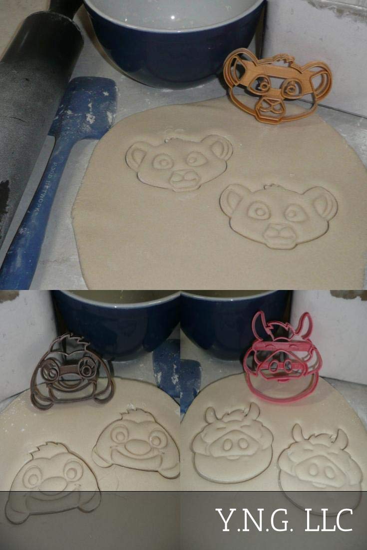 HAKUNA MATATA GROUP OF FRIENDS LION KING CHARACTERS SET OF 3 COOKIE CUTTERS USA PR1262