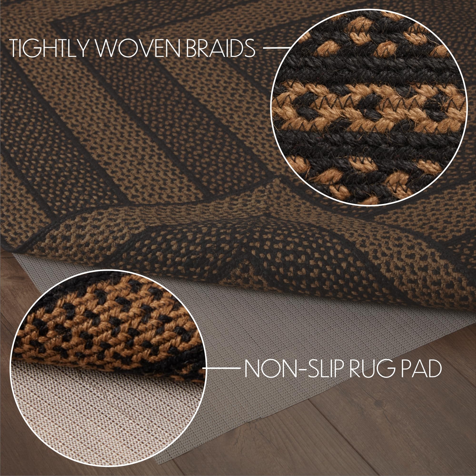 VHC Brands Black & Tan Bone Shape Indoor-Outdoor Rug, Recycled Polyester, Small, Black, 11.5x17.5