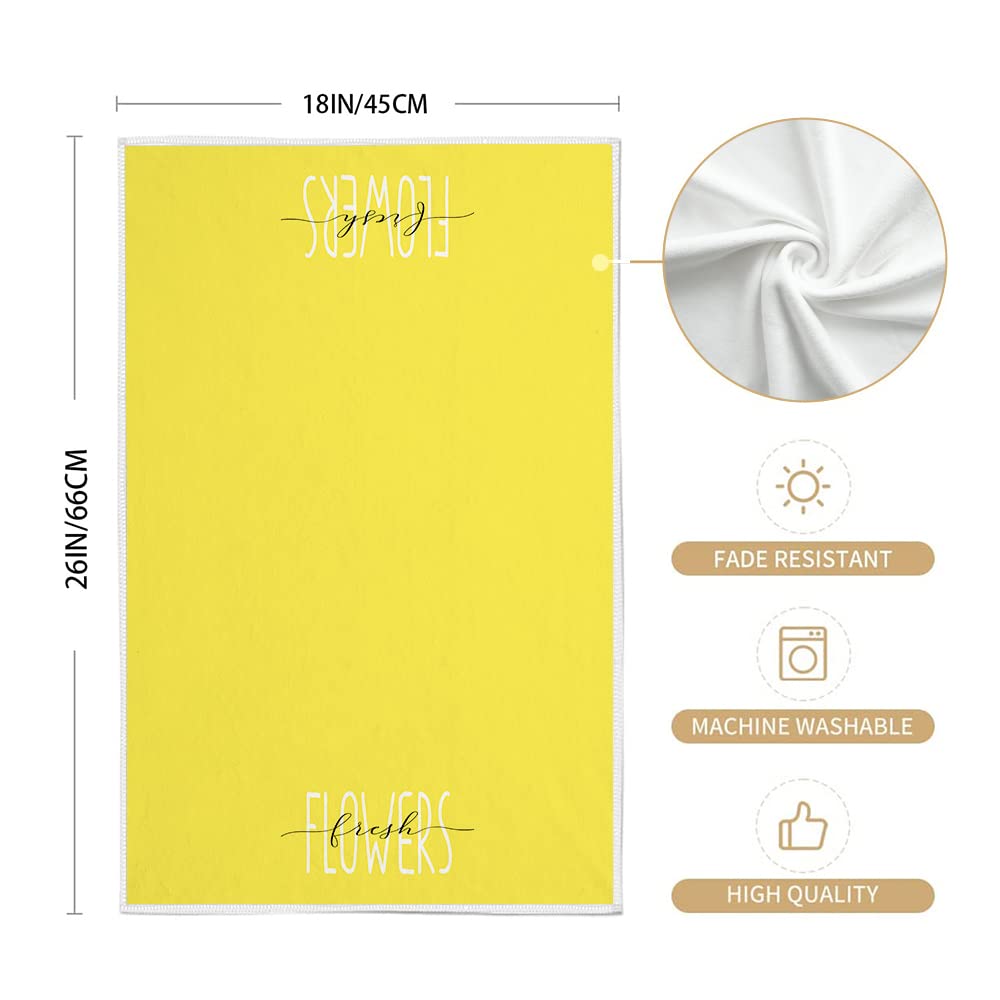GEEORY Spring Kitchen Towels for Spring Decor White Flower Dish Towels 18x26 Inch Ultra Absorbent Bar Drying Cloth Sweet Time Sign Hand Towel for Kitchen Bathroom Party Home Decorations Set of 2