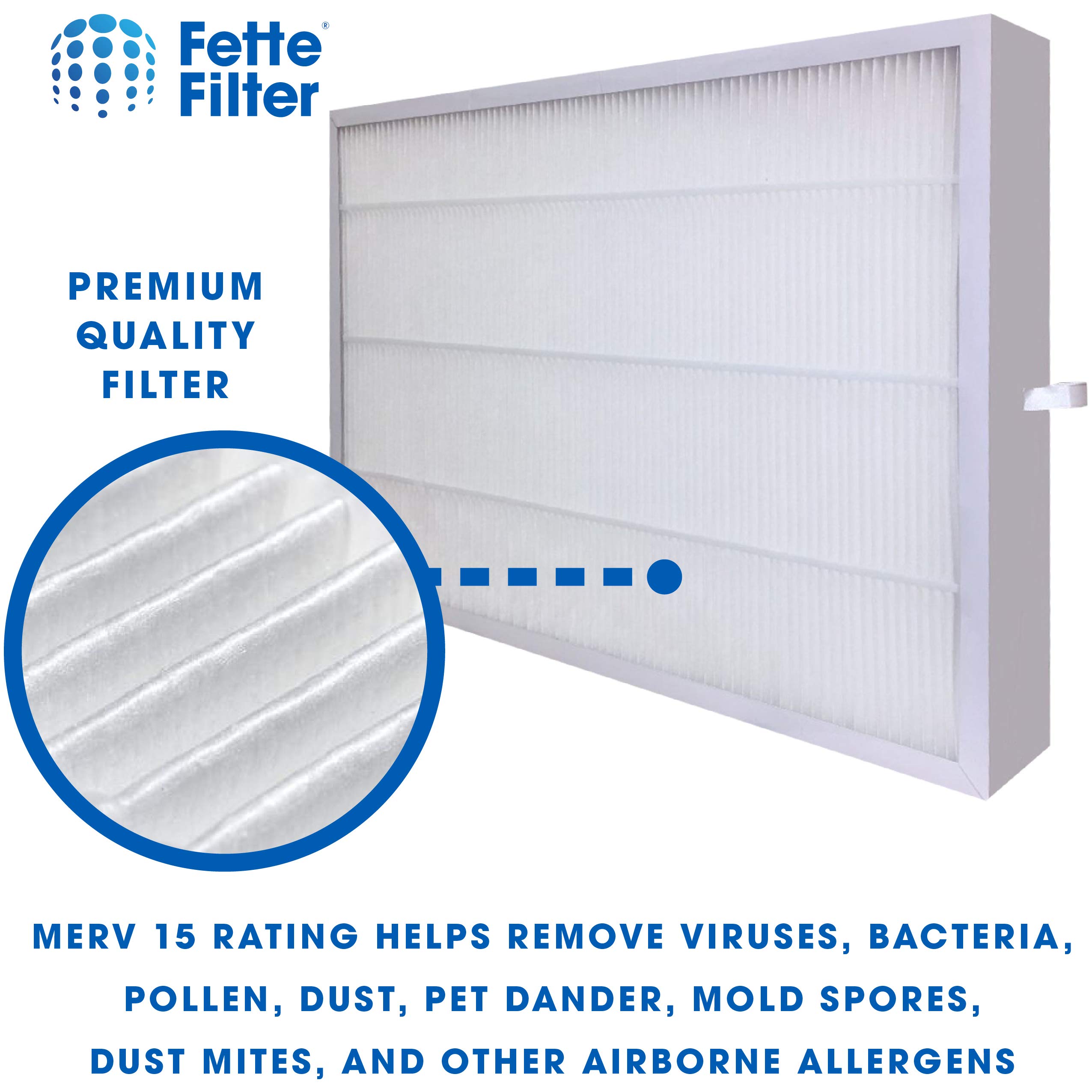 Fette Filter - Air Purifier Replacement Cartridge Compatible with Bryant/Carrier Infinity (16" x 25") MERV 15 Part # (GAPCCCAR1625)