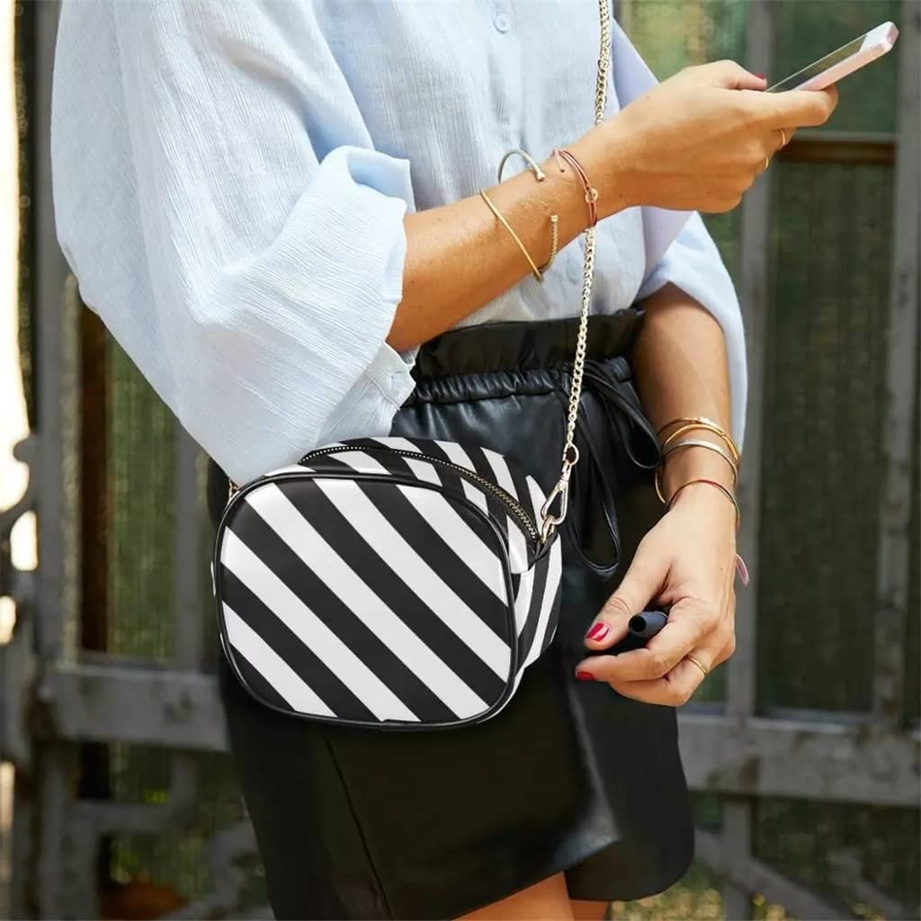 GHGHF Fashion Chian Mini Women Handbag PU Leather Shoulder Bag Lock Messenger Box Crossbody Tote