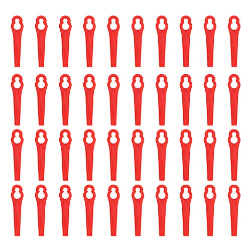 Trimmer Replacement, 40pcs Plastic Cutter Set Replacement Cutter for Cordless Grass Trimmer Strimmer