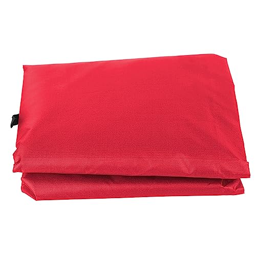 Zerone Swing Chair Cushion Cover, Garden Courtyard Outdoor Waterproof Polyester Taffeta 3 Seats Foldable Swing Chair Pad Hammock Seat Cushion Cover Gray, Black, Dark Blue, Red(Optional) (Red)