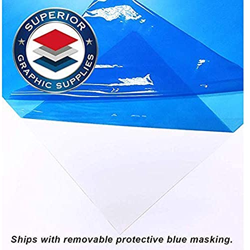 Superior Graphic Supplies PETG Clear Plexiglass Plastic Sheets 48 x 48 inches - 40mil (.040"/1.02MM) Thickness for DIY, Display Projects and Crafts