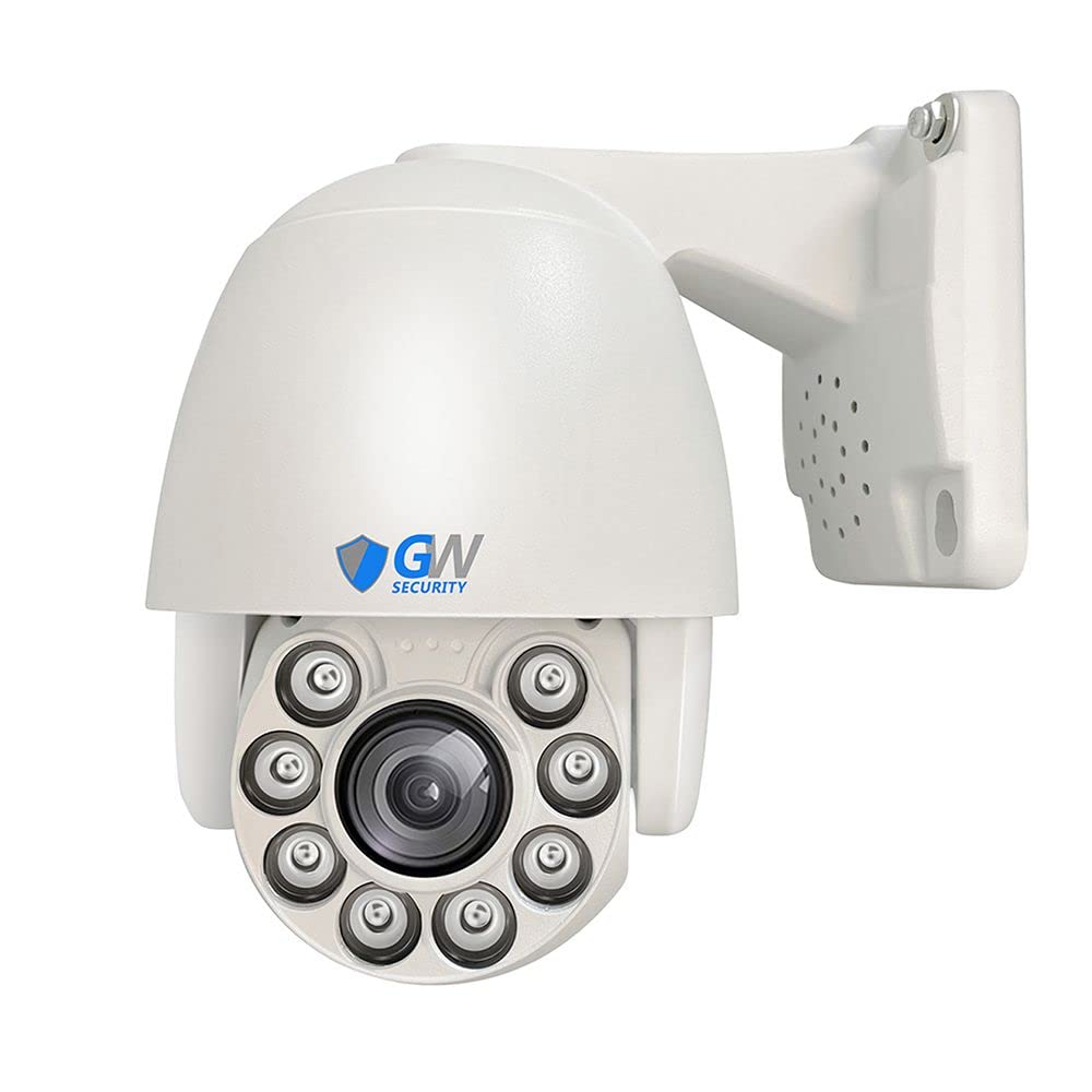GW Security 4MP Pan Tilt Zoom 1-Way Audio IP PoE 3X Optical Zoom 4MP Indoor Security Speed PTZ Camera with 120ft IR Night Vision (GW401PTZ)