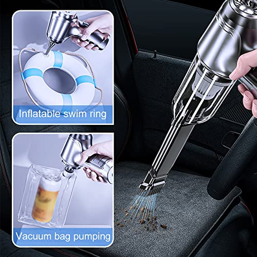 Tuoetp Wireless Handheld Car Vacuum Cleaner, 9000PA Strong Suction Handheld Vacuum Cordless Rechargeable, Wireless Vacuum Cleaner Cordless Mini Portable Vacuum for Car, Home, Office (Black)