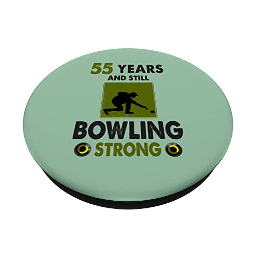 Lawn Bowls 55th Birthday Idea For Men & Funny Lawn Bowling PopSockets Swappable PopGrip