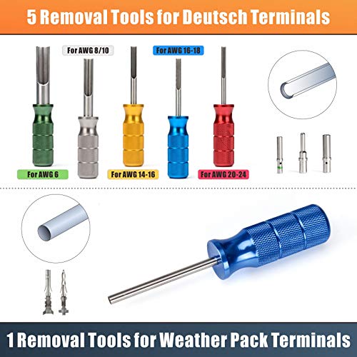 iCrimp Closed Barrel Crimper, Stamped Contacts Crimper and Weather Pack Terminal Crimper Tool Kit w/Extraction Tools-12pcs included