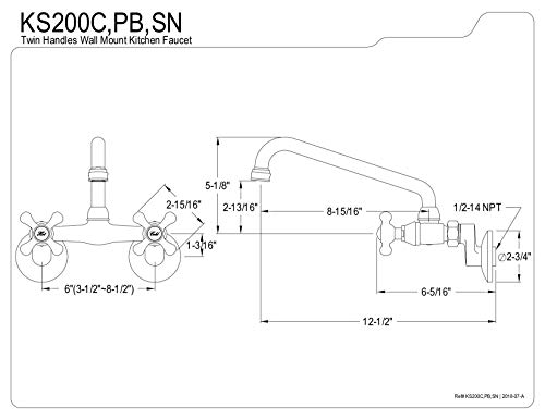 Kingston Brass KS200PB Kingston Kitchen Faucet, Polished Brass