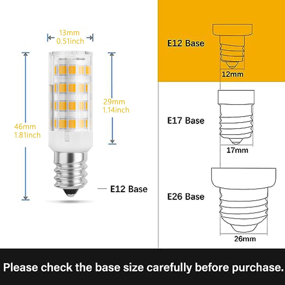 Fglyniy E14 LED Bulb,European Light Bulbs,Turkish lamp Bulb Replacement,Cooker Hood Bulbs,7W Equivalent 75W Incandescent Bulb,700LM,AC110V-130V,Warm White 3000K (Pack fo 2)…