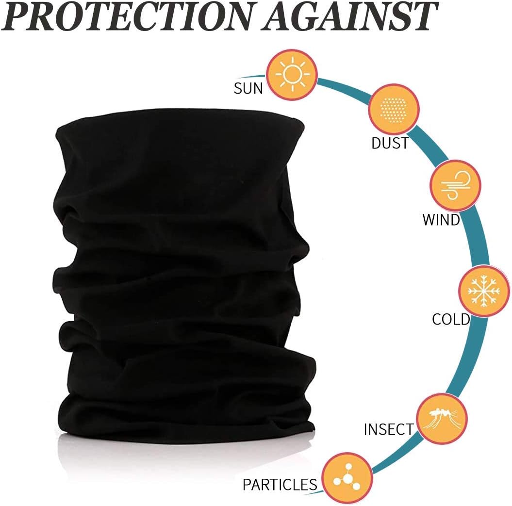 Elimoons 3P Neck Gaiter Breathable Bandana Mask Cycling Half Face Mask Men Women