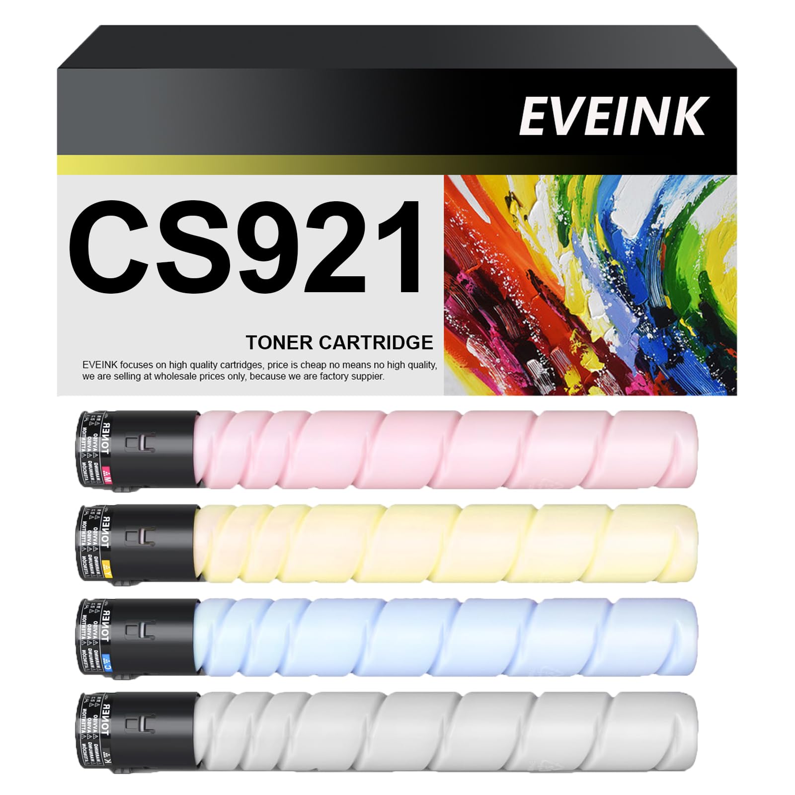CS921 CS92X Toner Cartridge Remanufactured(76C00K0 76C00C0 76C00Y0 76C00M0) Replacement for Lexmark CS92X CS920 CS923 CX920 CX921 CX922 CX923 CX924 Printer(4-Pack)