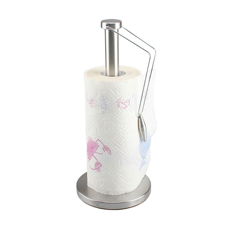 Stainless Steel Kitchen Roll Paper Towel Holder Bathroom Tissue Stand Napkins Rack Home Kitchen Storage Paper Towel Stand (Style C)