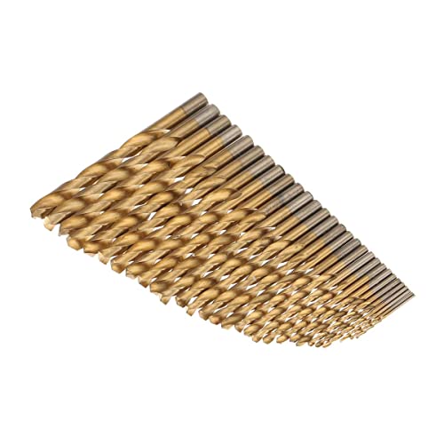 JHHDP 115pcs Plating Twist Drill Bit Set Round Shank Twist Drill for Stainless Steel Wood Metal Drilling