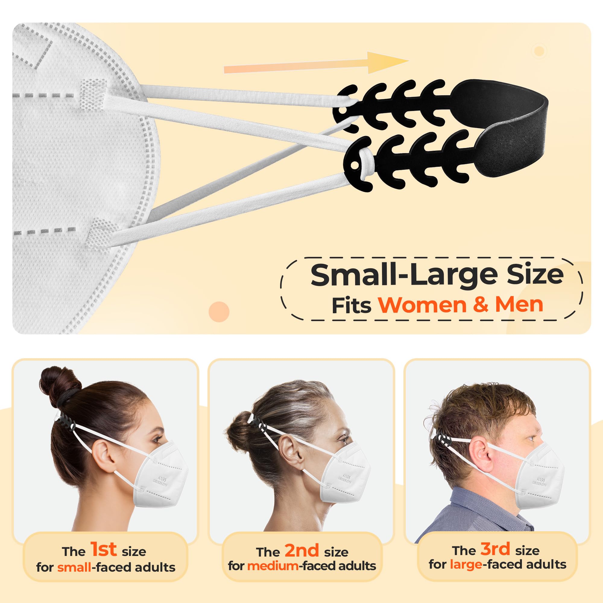KN95 Face Mask Disposable Adults - 100 Pack Adjustable KN95 Mask 5 Layer Protection Breathable Comfortable Respirator Women Men KN95 Face Mask Individually Wrapped
